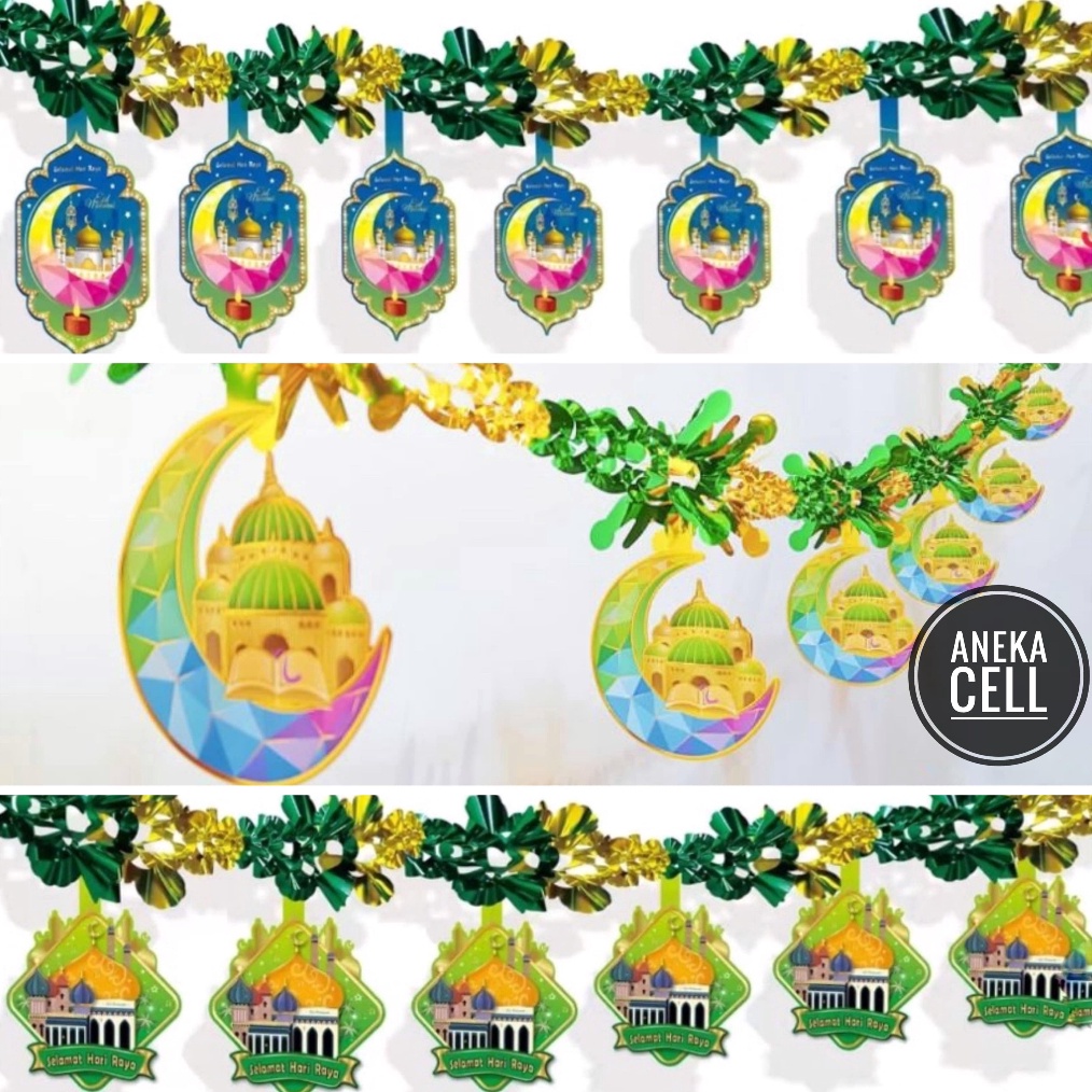 Jual DISCOUNT TODAY READY GARLAND HIASAN TARIK FOIL RAMADHAN LEBARAN ...