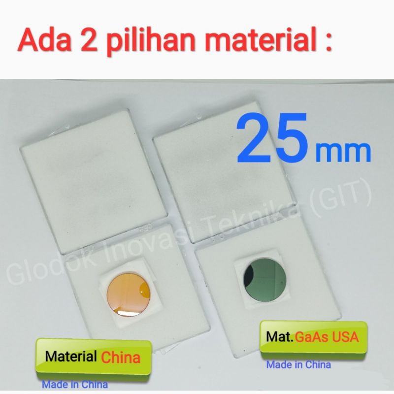 Jual Lensa lens focus fokus head mesin laser cutting CO2 25mm 25 mm ...