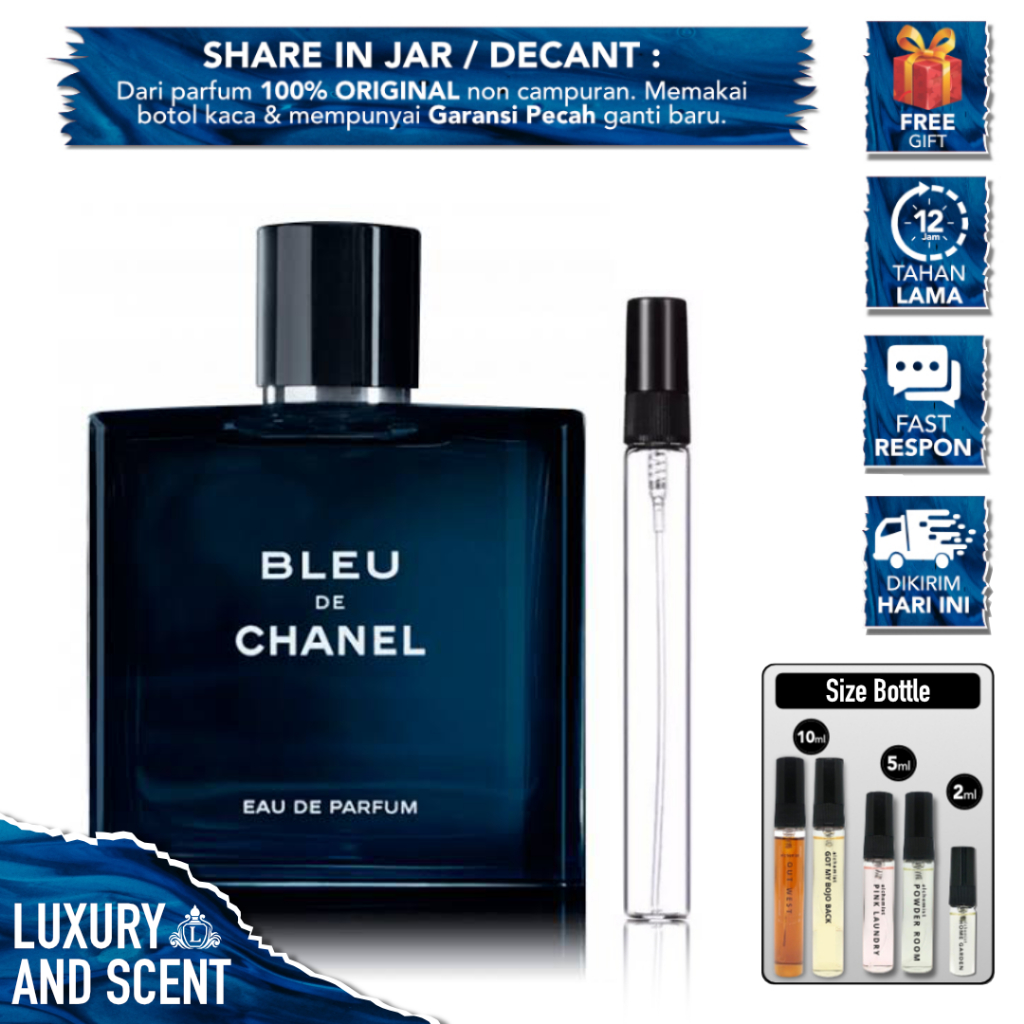 Jual DECANT PARFUM BLEU DE CHANEL Share In Bottle Jar 2/5/10ML Travel ...