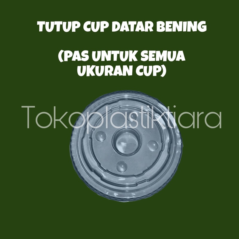 Jual Tutup Cup Datar Tutup Gelas Plastik 1 Slop | Shopee Indonesia