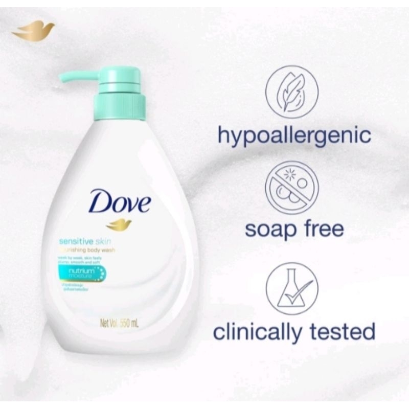 Jual DOVE SENSITIVE SKIN NOURISHING BODY WASH 550ML | Shopee Indonesia