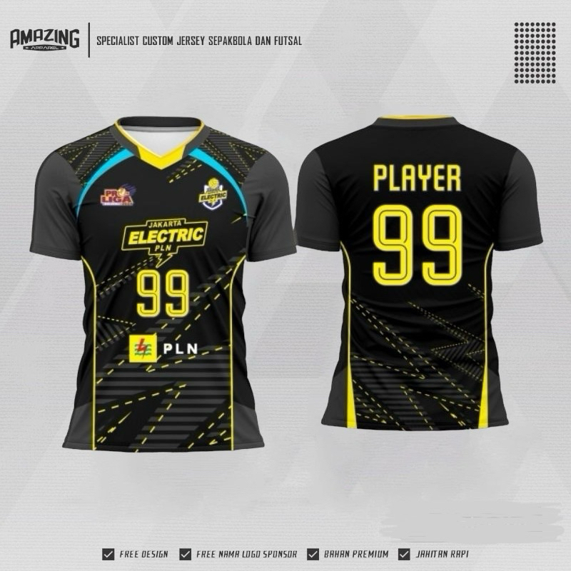 Jual JERSEY JAKARTA ELECTRIC PLN TERBARU PROLIGA 2024 Free GRATIS NAMA ...