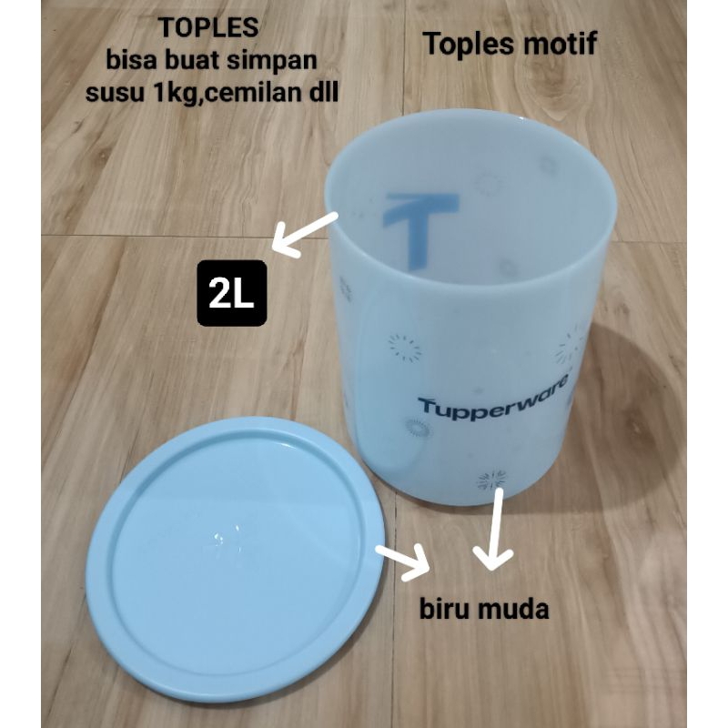 Jual ORIGINAL TUPPERWARE TOPLES BULAT MOTIF | Shopee Indonesia