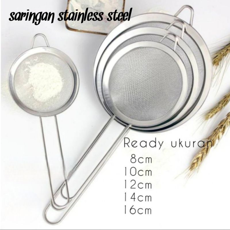 Jual saringan stainless 8,10,12,14,16cm/saringan ceko stainless ...