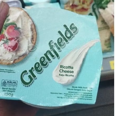 Jual GREENFIELD RICOTTA CHEESE | KEJU RICOTTA CHEESE 250 GRAM | Shopee ...