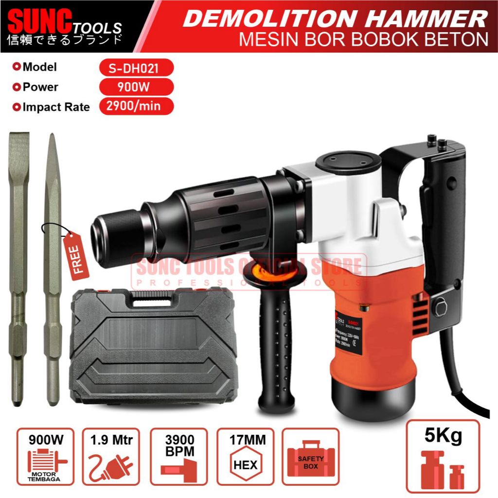 Jual SUNC TOOLS Demolition Hammer Drill Mesin Bobok Tembok Bobok Dinding Beton | Shopee Indonesia