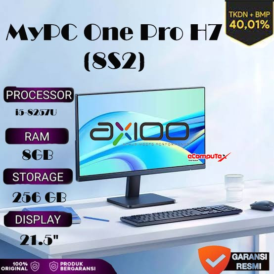 Jual PC AIO AXIOO MYPC ONE PRO H7 (8S2) I5-8257U 21,5"INCH WINDOWS 10 RAM 8GB 256GB SSD ORIGINAL ...