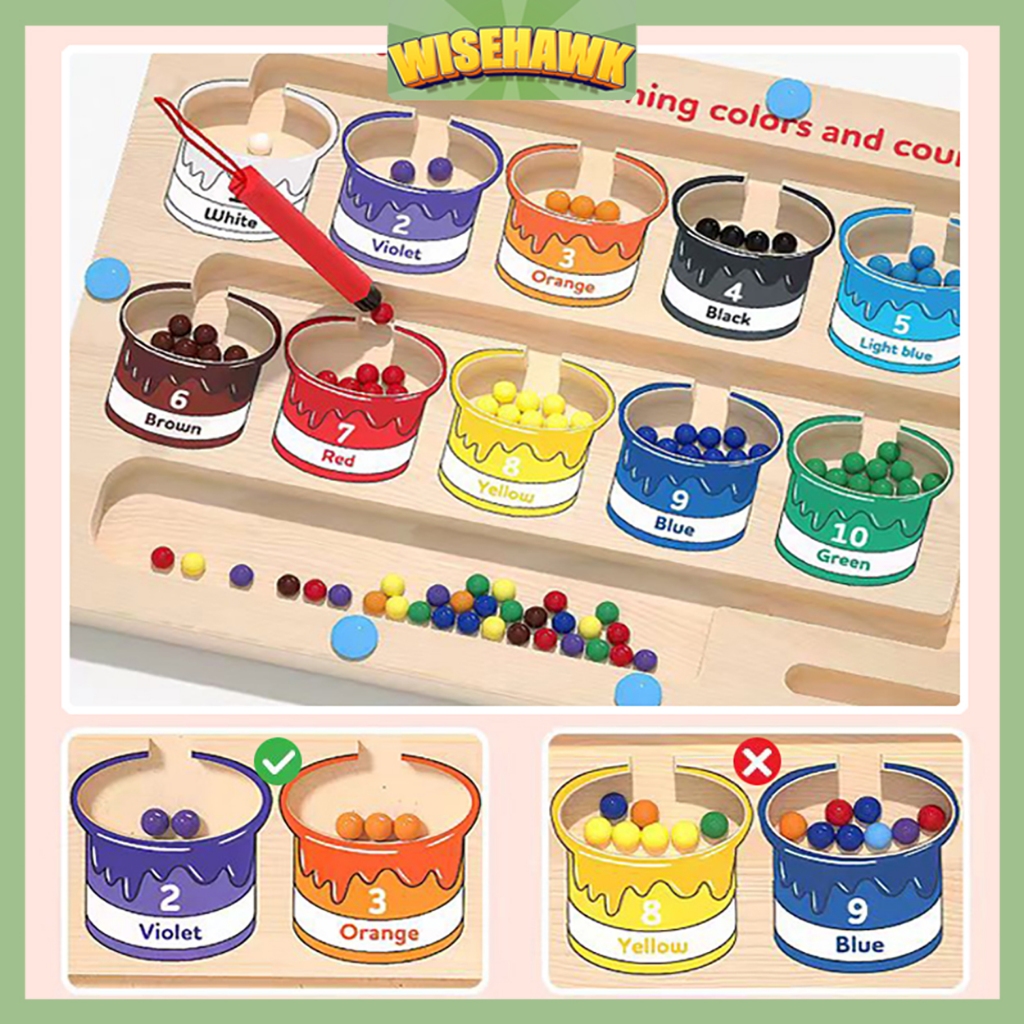 Jual WISEHAWK Maze Klasifikasi Warna Maze/Mainan Edukasi Papan Magnetik ...
