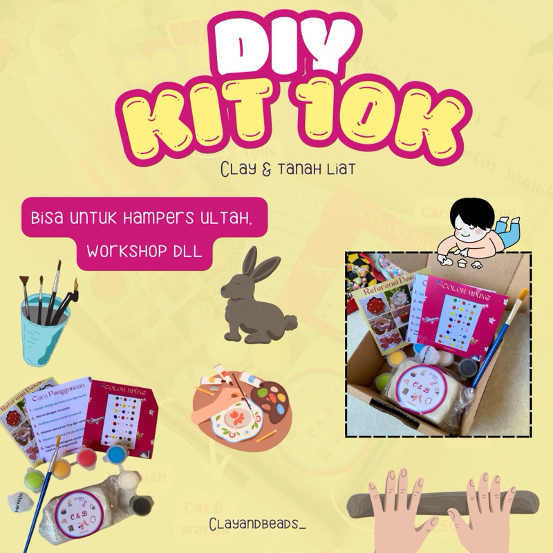 Jual DIY KIT | DIY CLAY KIT | KERAJINAN TANGAN | DIY KIT TANAH LIAT ...