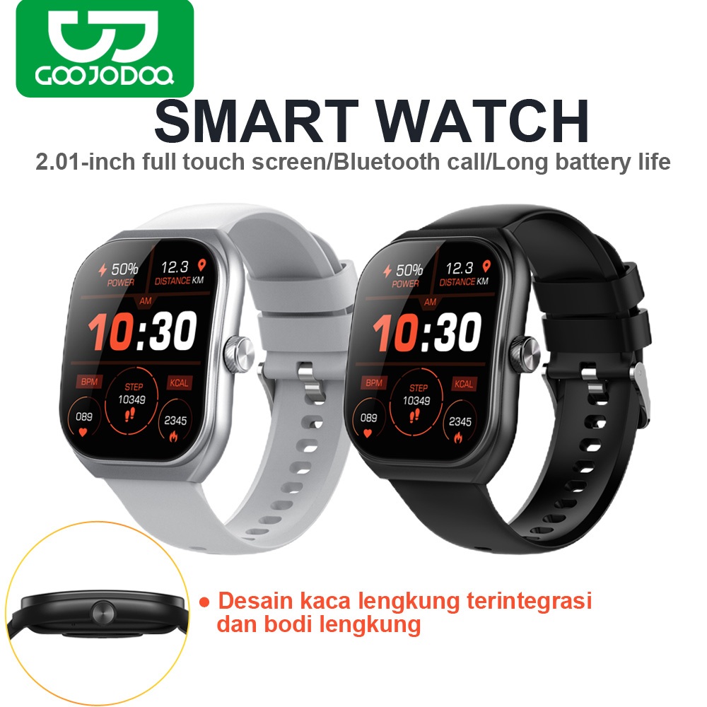 Jual GOOJODOQ Curve Smart Watch New | IP68 Waterproof | 2.01-inch ...
