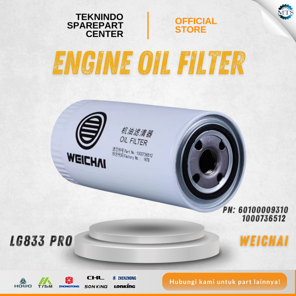 Jual Engine Oil Filter Element | P/N 60100009310 | Type: 1000736512 ...