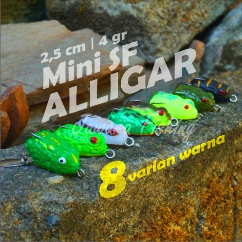 Jual MINI SOFT FROG uk. 2,5 cm berat 4 gr | Alligar mini SF 3D umpan casting untuk gabus, toman ...