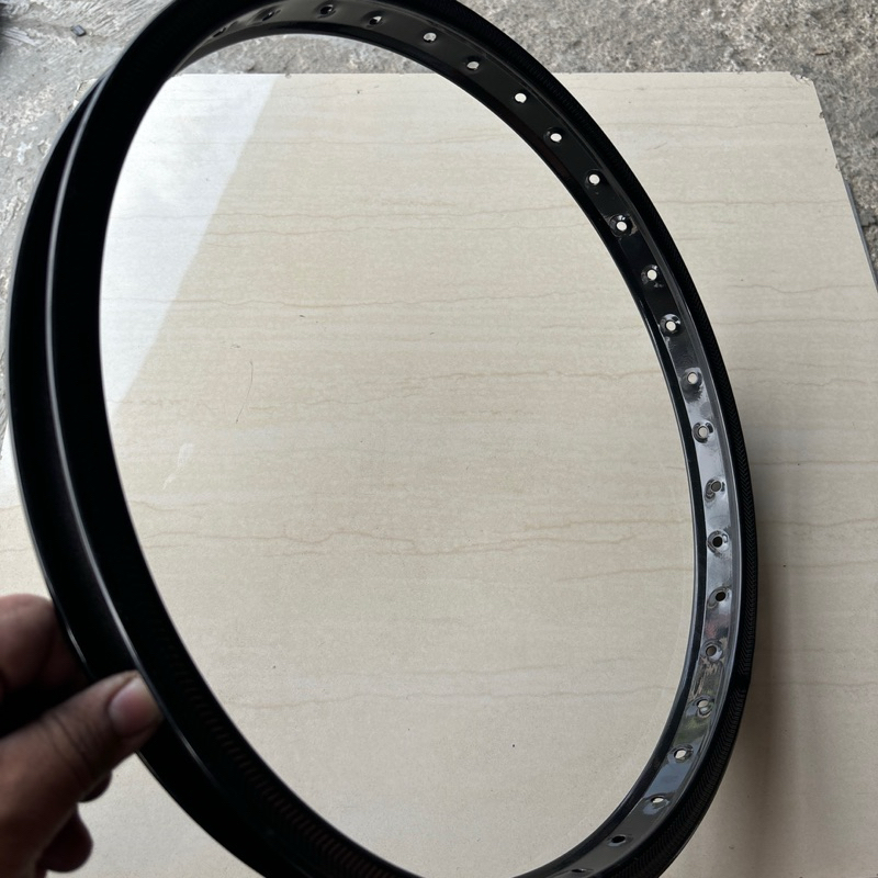 Jual rim lingkar velg BESI HITAM sepeda 20 bmx model jari jari besar ...