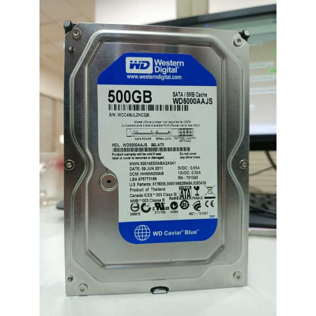 Jual HARDISK 500GB WD BLUE Sata 3,5 ORI New -Speed RPM 7200/5900 ...