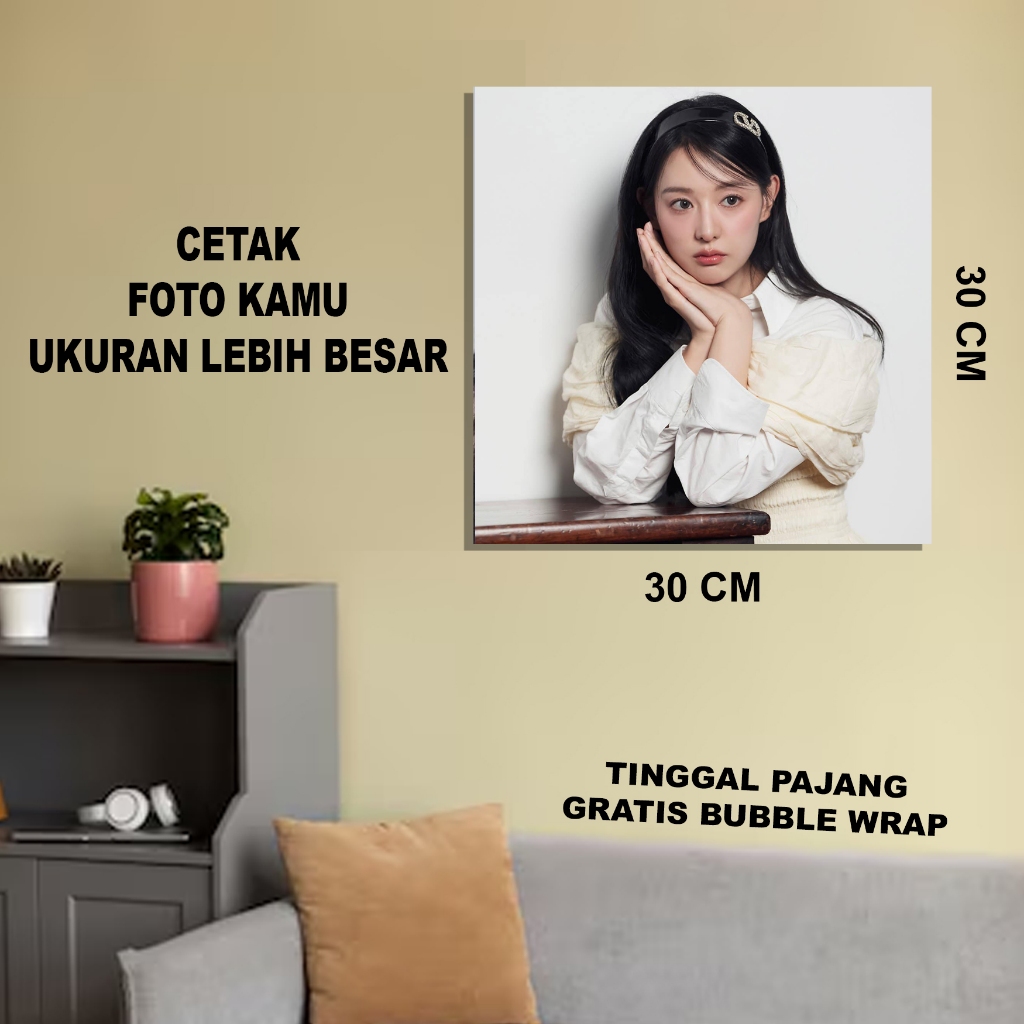 Jual Cetak Foto 30x30 Hiasan DInding Kayu Wall Decor Aesthetic Custom ...