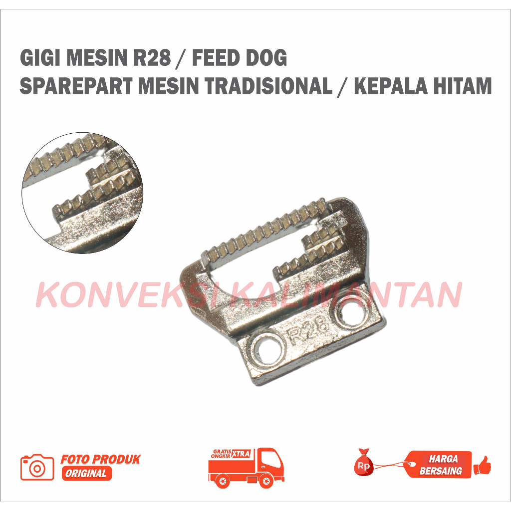 Jual GIGI MESIN / FEED DOG GIGI MESIN JAHIT TRADISIONAL KEPALA HITAM ...