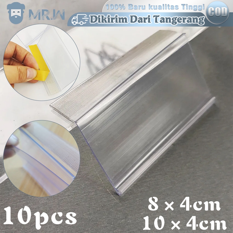 Jual 10pcs/Set Price Tag Holder Minimarket Label Harga Mika Self ...