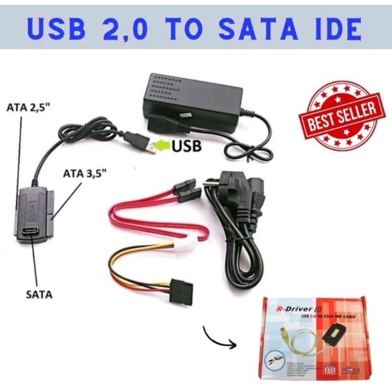 Jual R-Driver III Konektor USB 2.0 To SATA IDE CABLE kabel rdriver ...
