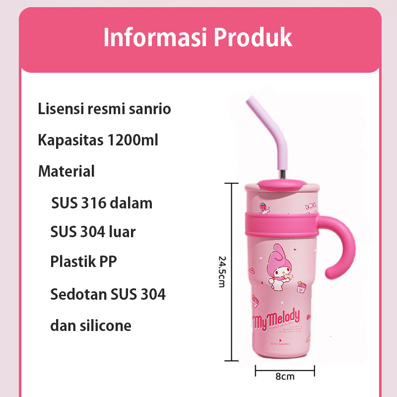 Jual ORIGINAL SANRIO LICENSE Botol Minum Tumbler Termos Mug Karakter Sanrio Disney Anak 316 304 ...