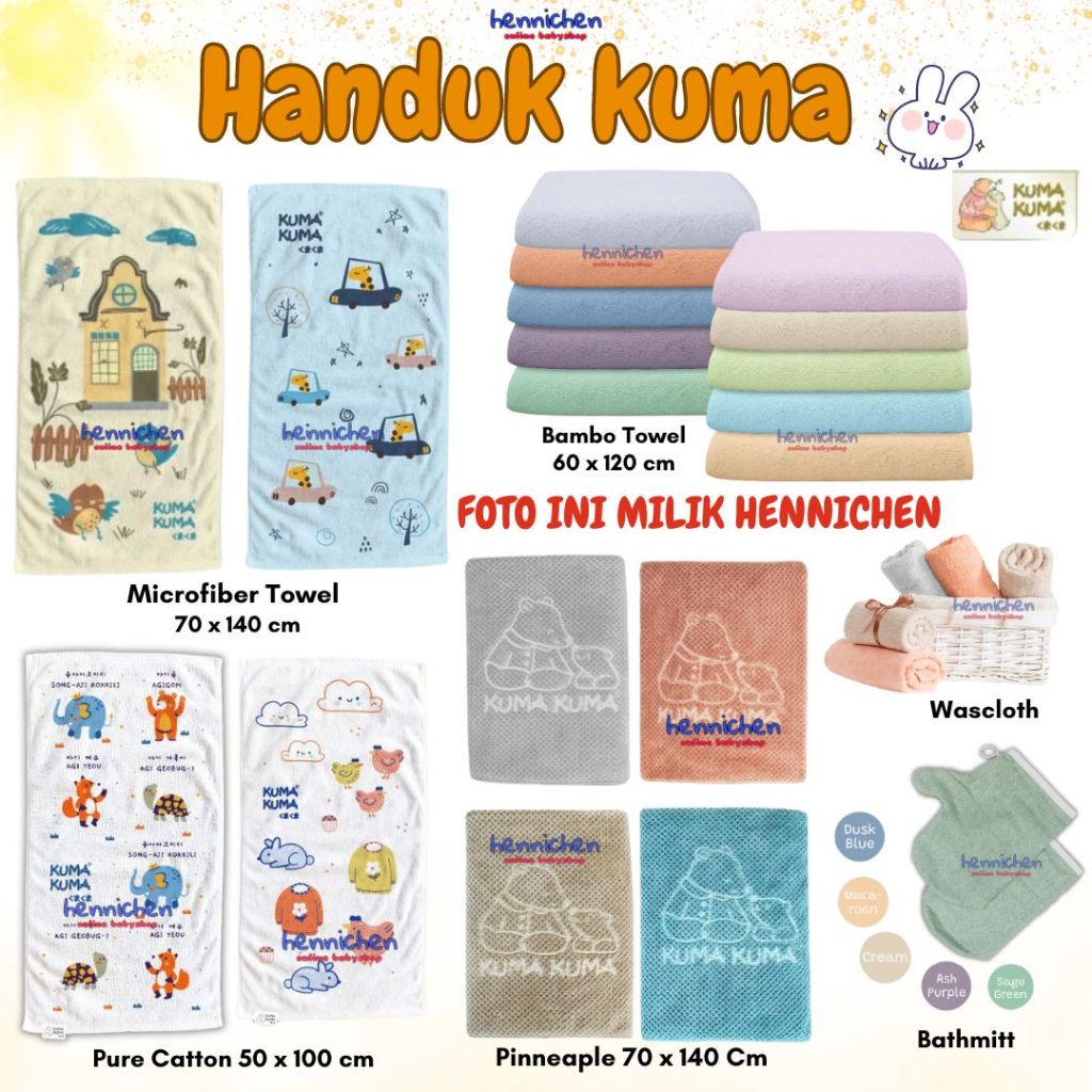 Jual Kuma Kuma Pineapple Luxury Premium Baby Towel - Handuk Mandi bayi ...