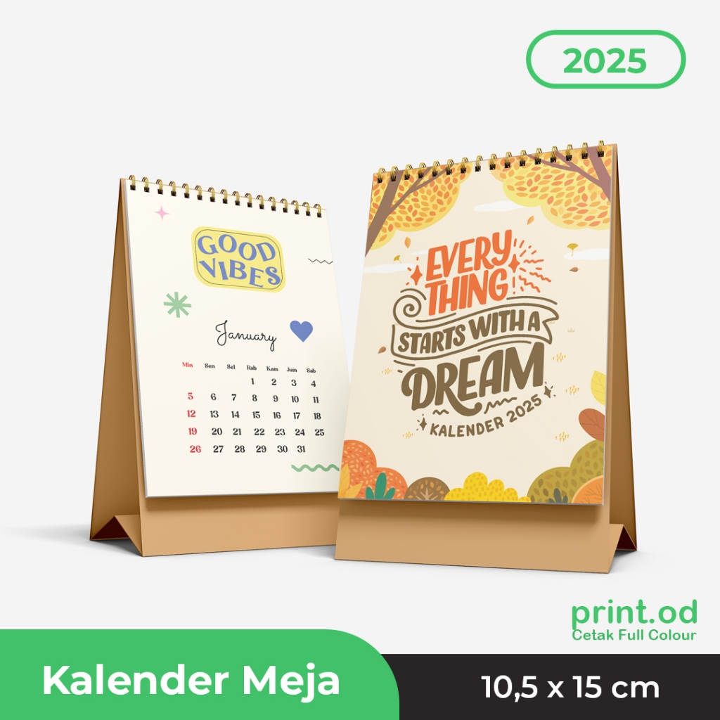 Jual Desk Calendar I Kalender Meja A6 2025 I Kalender Meja Aesthetic I ...