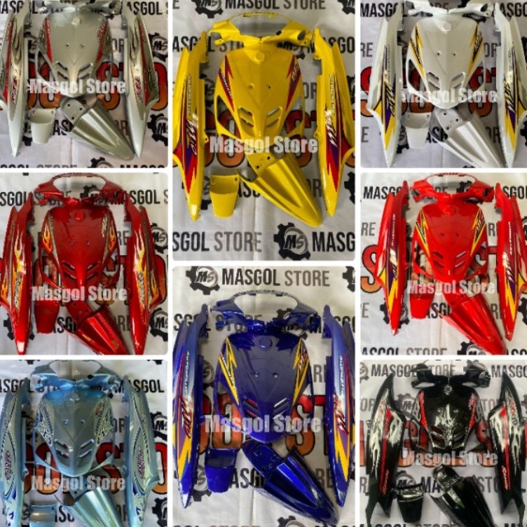 Jual Cover Full body halus Yamaha Mio sporty Merah Kuning Biru Putih ...