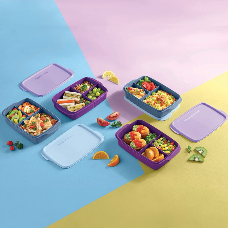 Jual tempat bekal sekat 3 coolteen ori tupperware | Shopee Indonesia