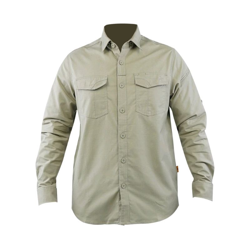Jual Kemeja Panjang Pria C4rtenz Tac Gl0ck light khaki size XL baru ...
