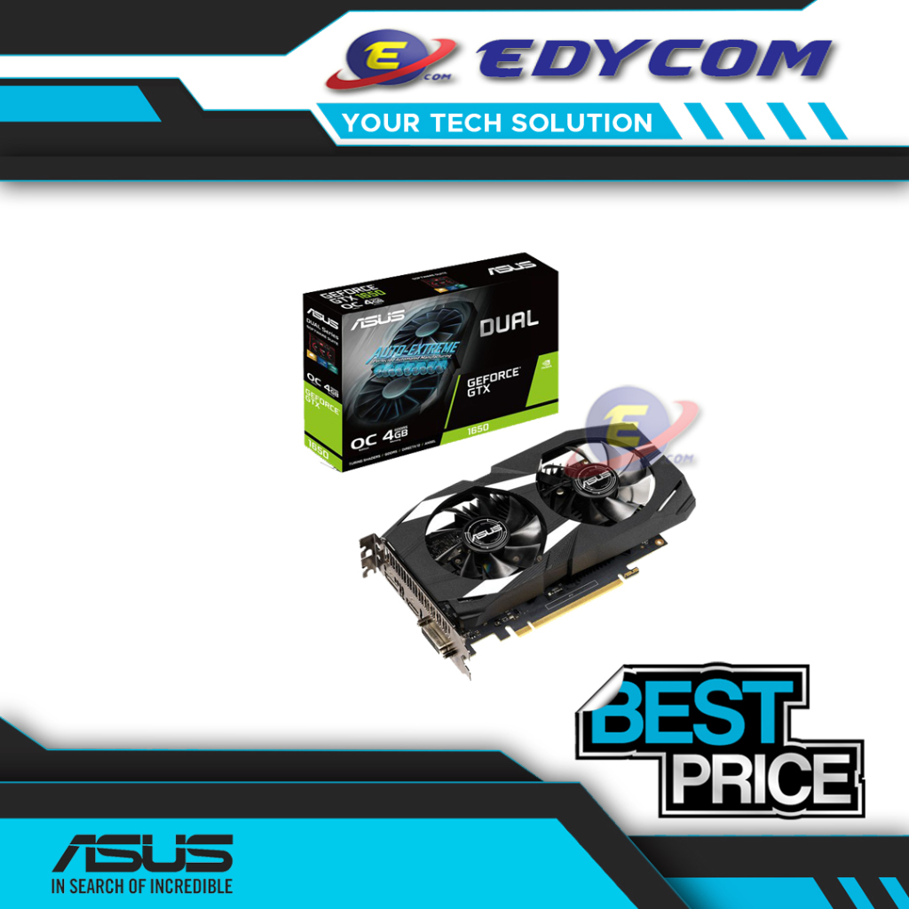 Jual ASUS DUAL GeForce GTX 1650 OC Edition 4GB DDR6 Dual Fan | Shopee Indonesia