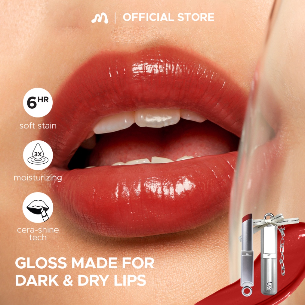 Jual KODE L58X Mad For Makeup GlassNotGloss 6HR Soft Stain Cerashine ...