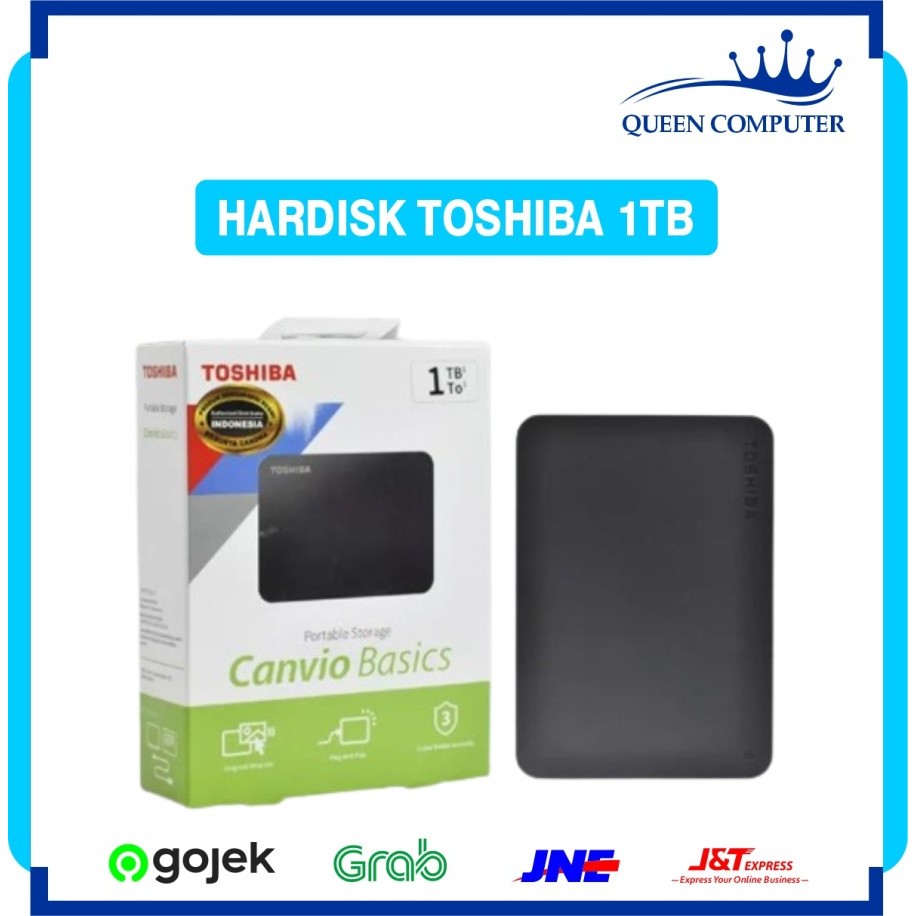 Jual Hardisk External Toshiba Canvio Basic 1TB USB 3.0 - HDD Eksternal Original | Shopee Indonesia