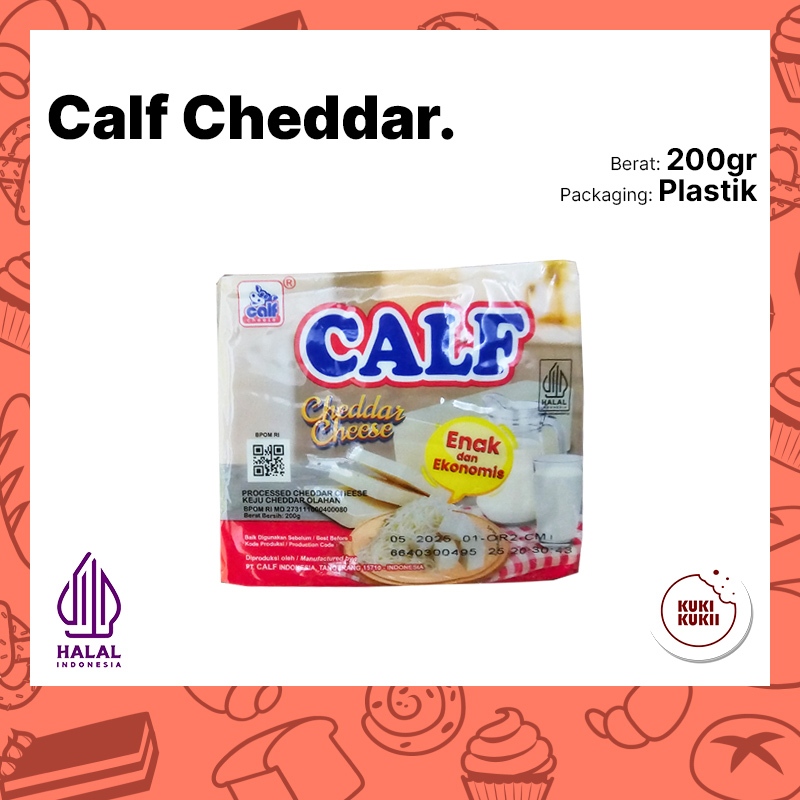 Jual Keju Calf Cheddar Cheese 200gr | Shopee Indonesia