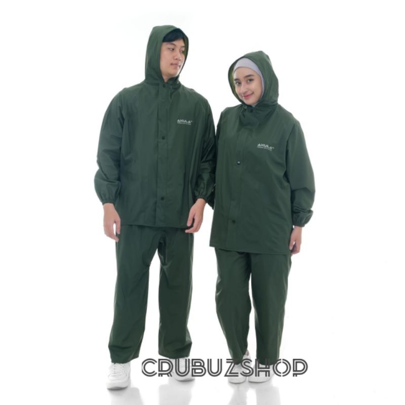 Jual Jas hujan AKULA Raincoat stelan Baju Celana Pria Wanita Bahan PVC premium Tebal Kuat ...