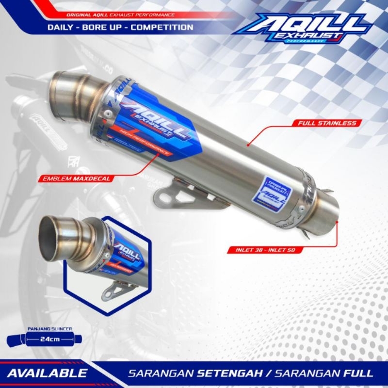 Jual SLENCER KNALPOT BOR UP ALL MOTOR ORIGINAL AQILL EXHAUST | Shopee ...