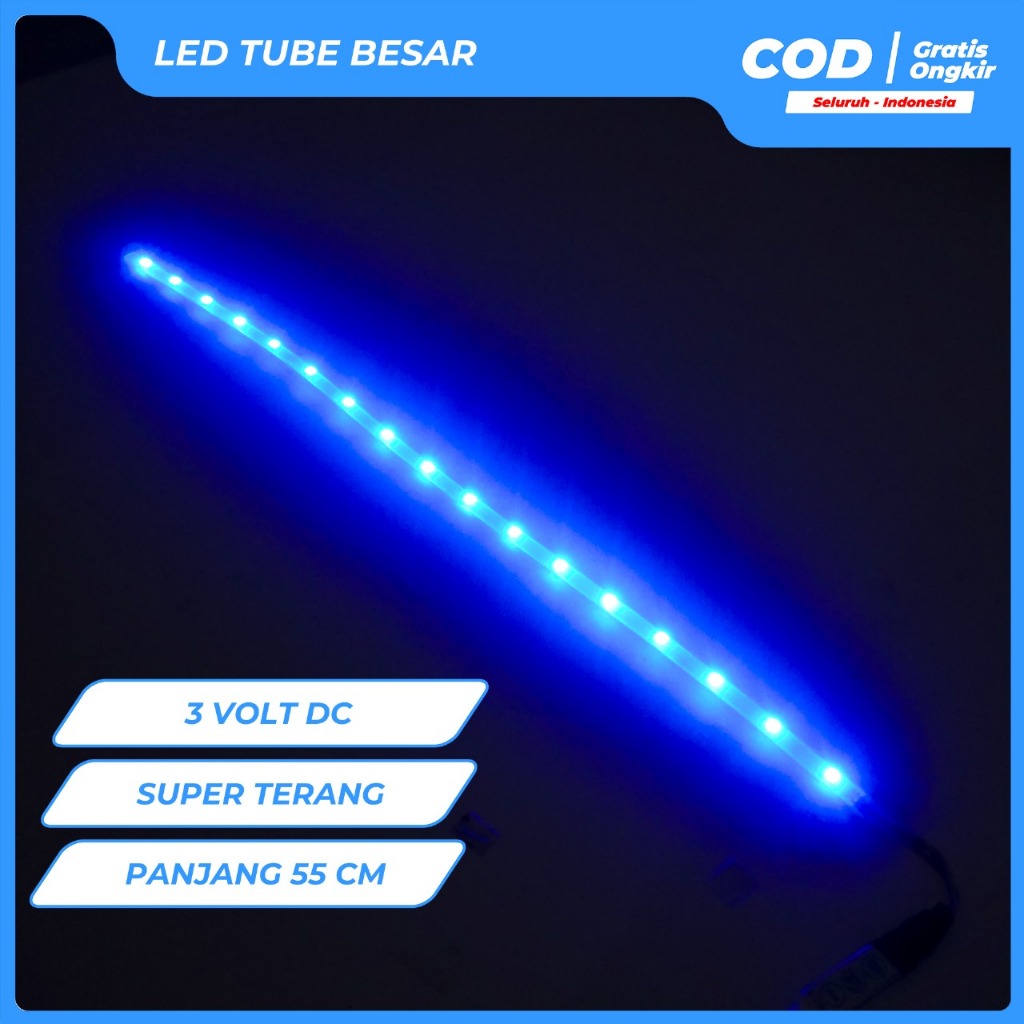 Jual Lampu layang-layangan LED TUBE besar warna biru/hijau 3volt [LAMPU ...