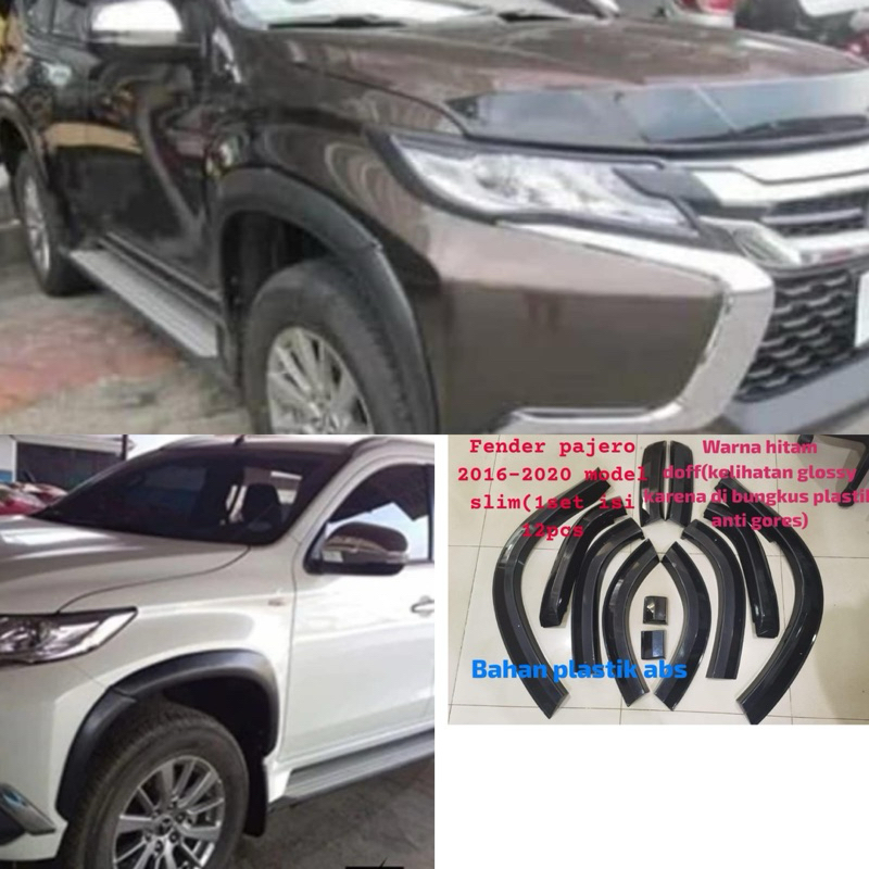Jual FENDER TRIM SLIM OVER FENDER ALL NEW PAJERO 2016-2020(SEBELUM FACE ...