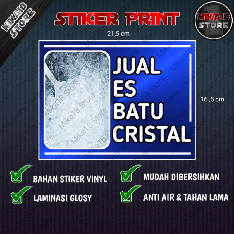 Jual stiker jual es batu cristal | Shopee Indonesia