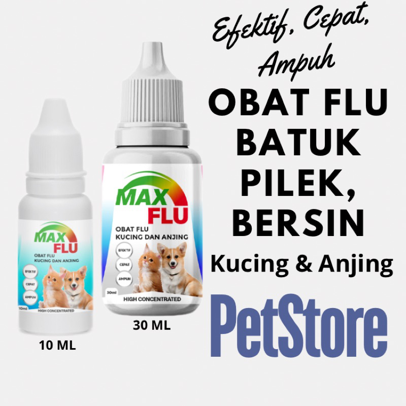 Jual MAX FLU 30ML Obat Flu Batuk Pilek Kucing Anjing | Shopee Indonesia