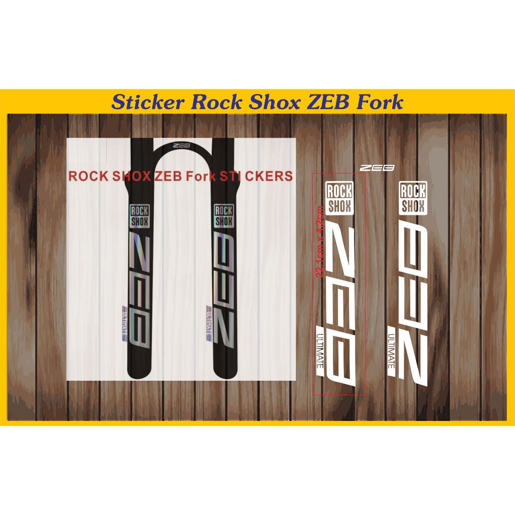 Jual Sticker cutting Rockshox ZEB ULTIMATE Mountain Bike Front Fork ...