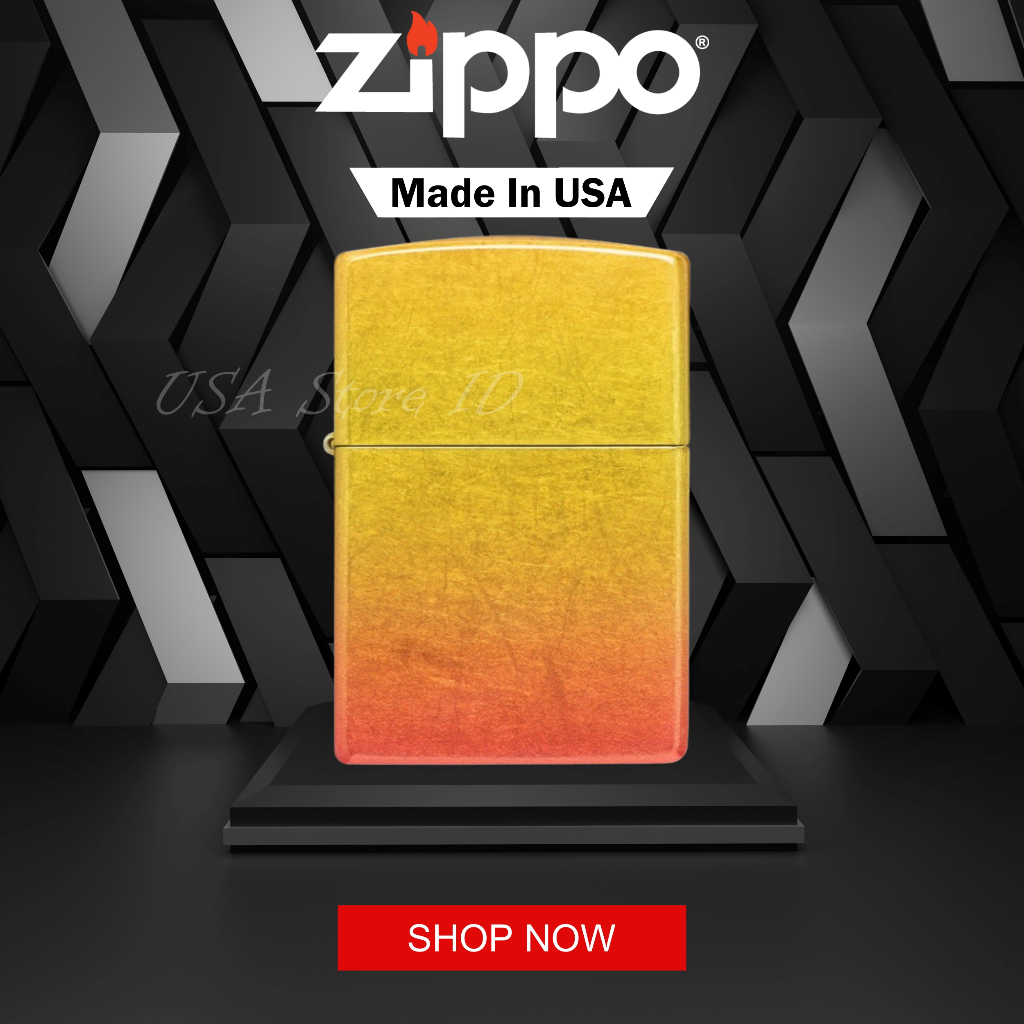 Jual Korek Api Zippo Ombre Orange Yellow 48512 Original Made In USA | Shopee Indonesia