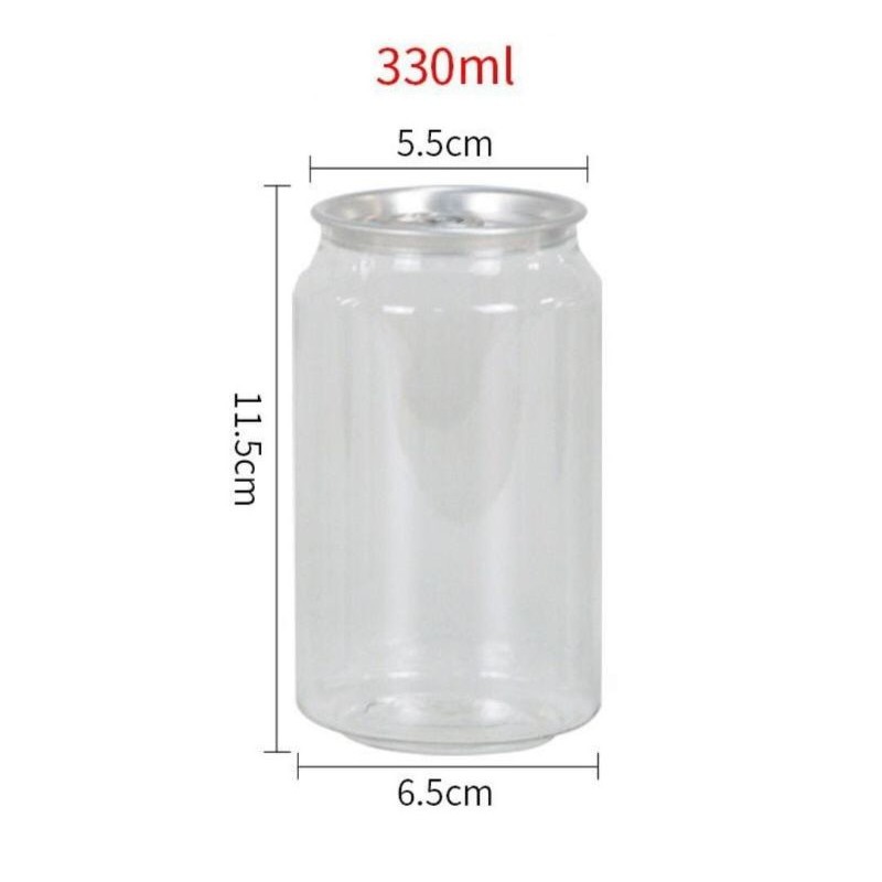 Jual (Isi 250pc) Botol Plastik PET Can 330ml Kaleng Minuman Soda Coffee ...