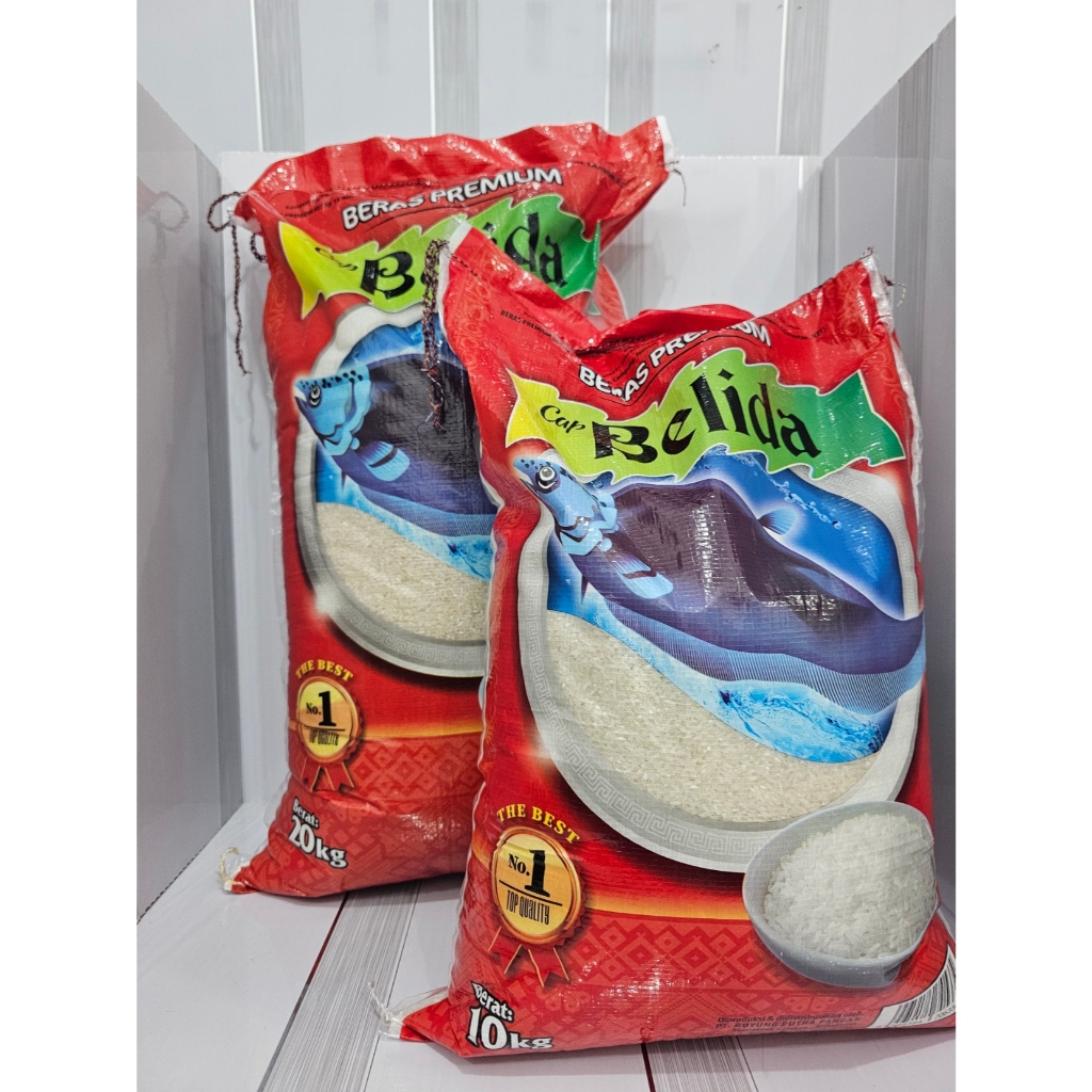 Jual Beras Premium Cap Belida 20kg | 10kg | 5kg | Shopee Indonesia