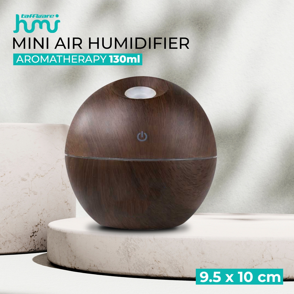 Jual Taffware Car Mini Aromatherapy Air Humidifier Desain Kayu 130ml ...