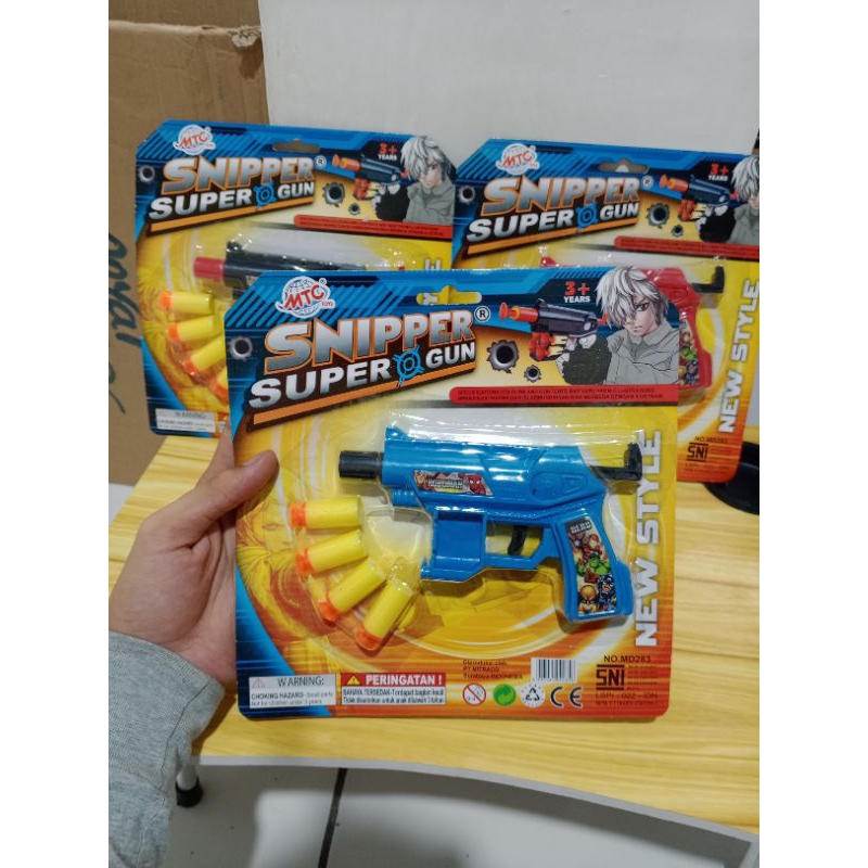 Jual Mainan Anak Pistol Mainan Peluru Busa Sniper New Style Super Gun ...