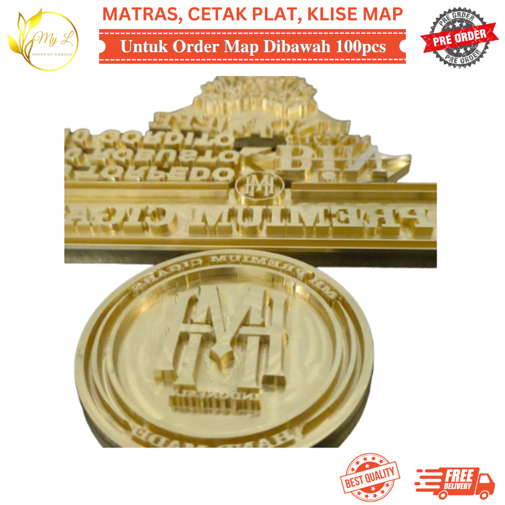 Jual My.L CUSTOM - MATRAS, MATRES, CETAK PLAT, KLISE MAP (Untuk Emboss ...