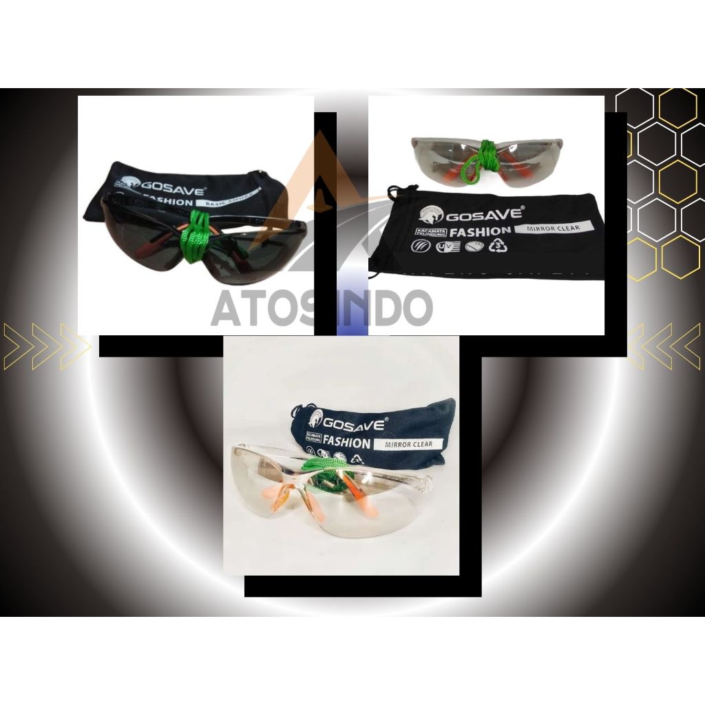 Jual KACAMATA SAFETY APD MOTOR LAS GERINDA KACAMATA FASHION ANTI UV ANZI MERK GOSAVE | Shopee ...
