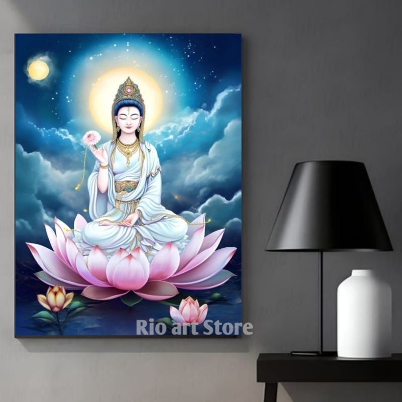Jual Hiasan dinding poster dewi kwan im untuk walldecor atau dekorasi ...