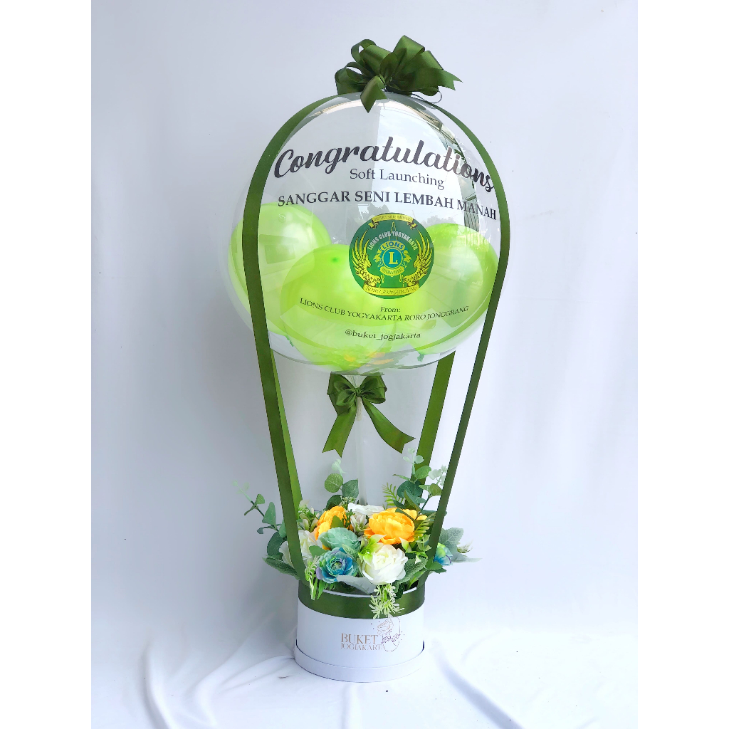 Jual bouquet balon bloom box balon buket balon bunga kado wisuda ulang ...