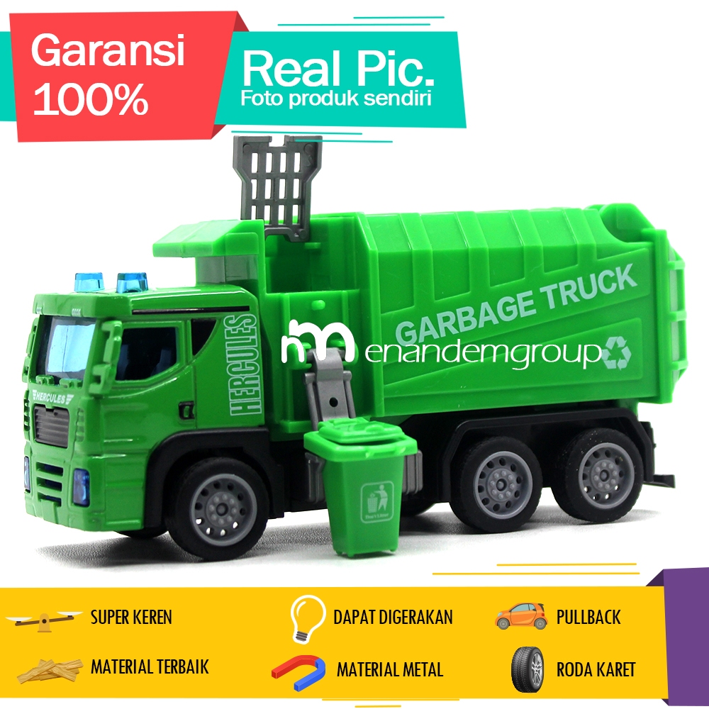 Jual Diecast Miniatur Mainan Mobil Alat Berat Truk Sampah Sanitation ...