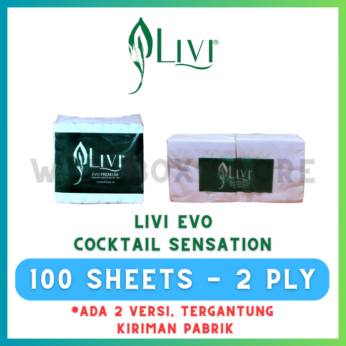 Jual Tissue Livi Evo Cocktail Sensation Napkin Isi 100 Sheets - 2 Ply ...